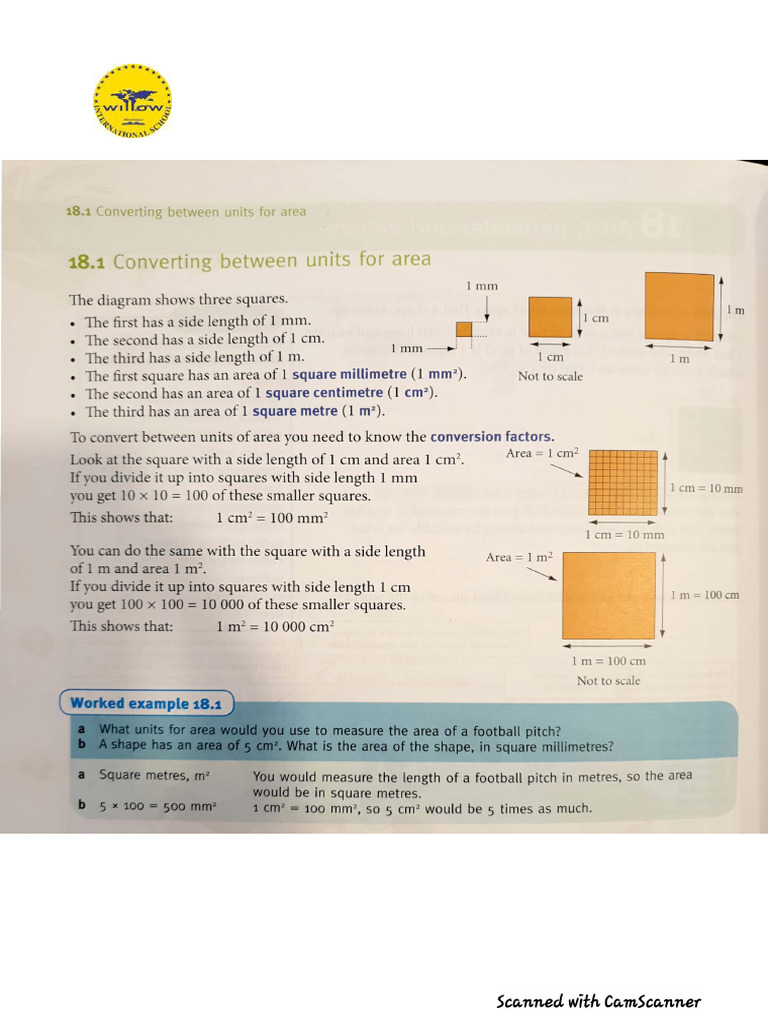 GR 7B Area Perimeter and Volume Notes | PDF