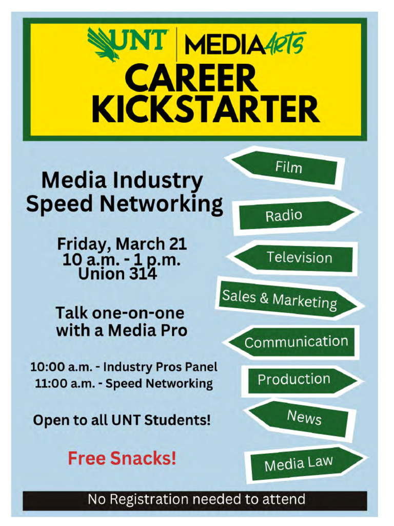 UNT Media Arts Career Kickstarter Program 2025 | PDF | Dallas–Fort ...