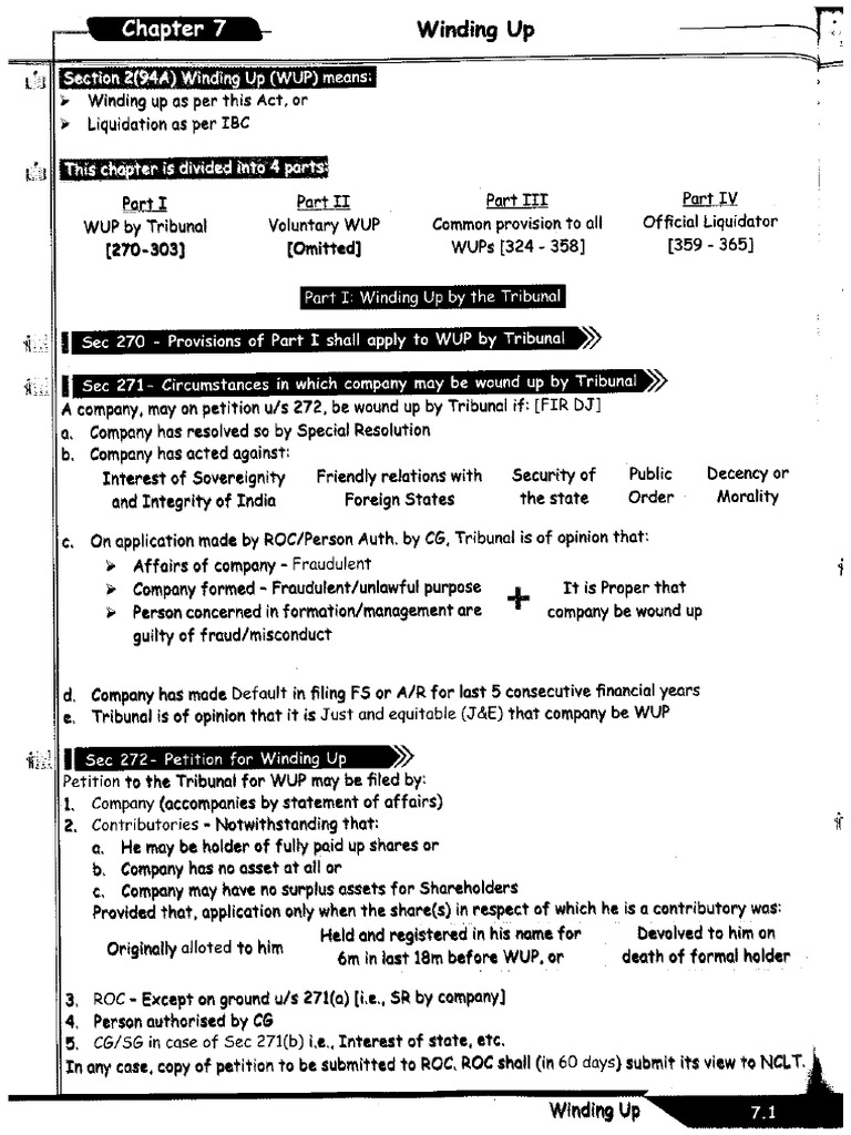 Chapter 7-Winding Up | PDF