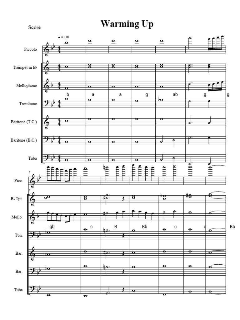 Warming Up | PDF | Brass Instruments | Aerophones
