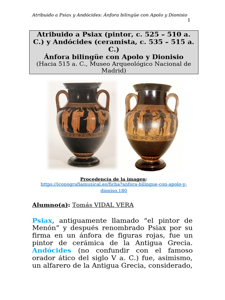 Ficha iconográfica - Tomás Vidal Vera | PDF