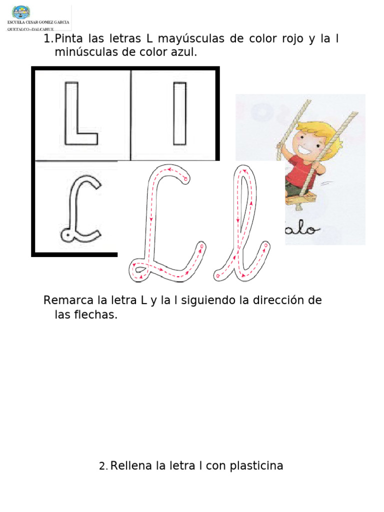 Actividades con la letra L | PDF | Comunicación humana | Colación