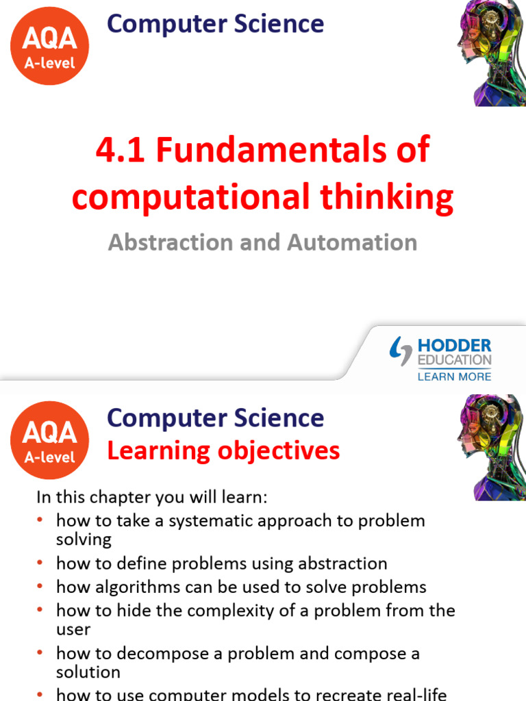 4.1 Fundamentals of Computational Thinking - Abstraction and Automation | PDF | Computer Science ...