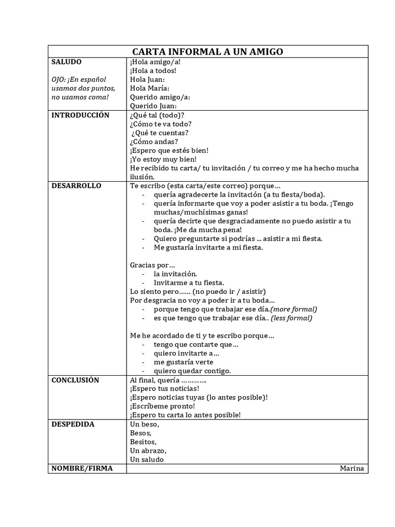 Carta Formal e Informal | PDF