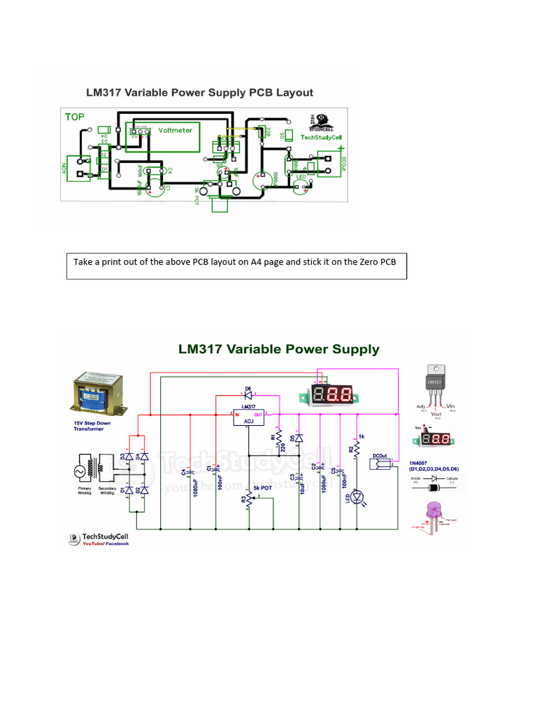 LM317 Supply Zero PCB Layout | PDF