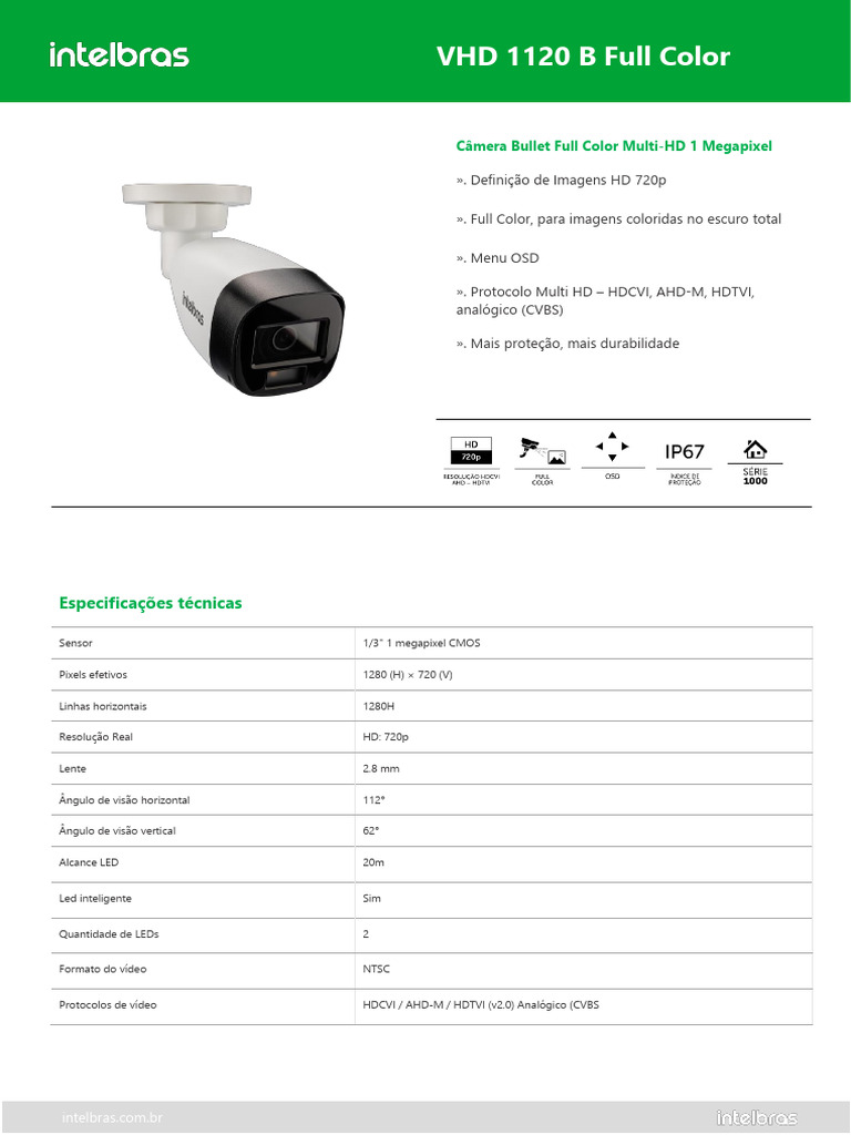 Datasheet VHD 1120 B Full Color PT | PDF | Vídeo | Pixel