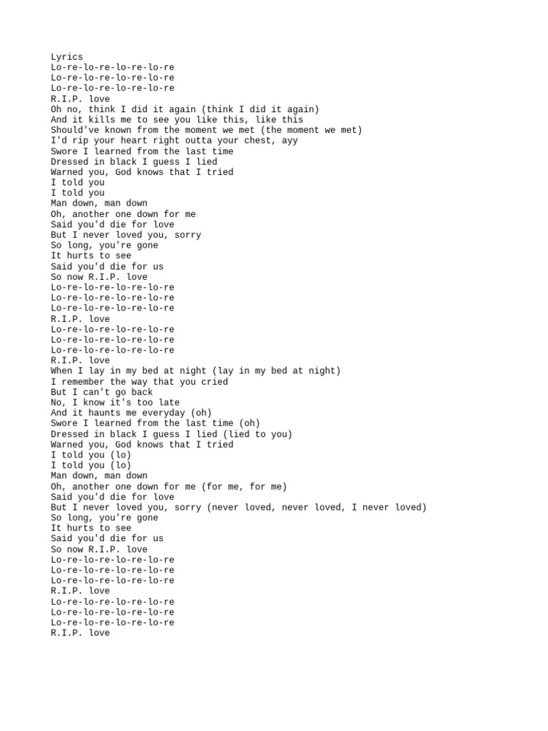 Faouzia RIP, Love Lyrics | PDF