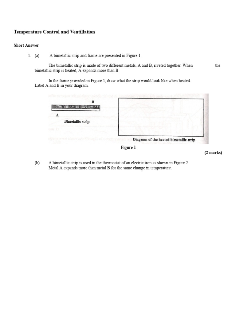 Temperature Control Worksheet | PDF | Flowers | Thermostat