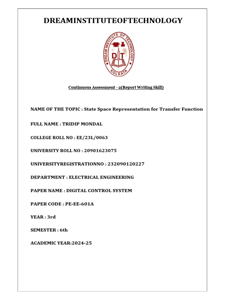 20901623075_PE-EE-601A_TRIDIP MONDAL | PDF