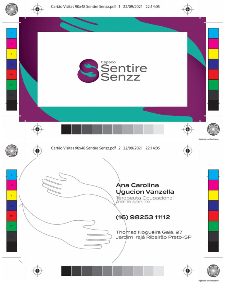 Cartão Visitas 90x48 Sentire Senzz | PDF