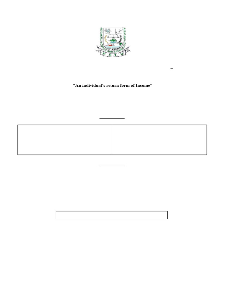 TAX Cover and Acknowledgement | PDF