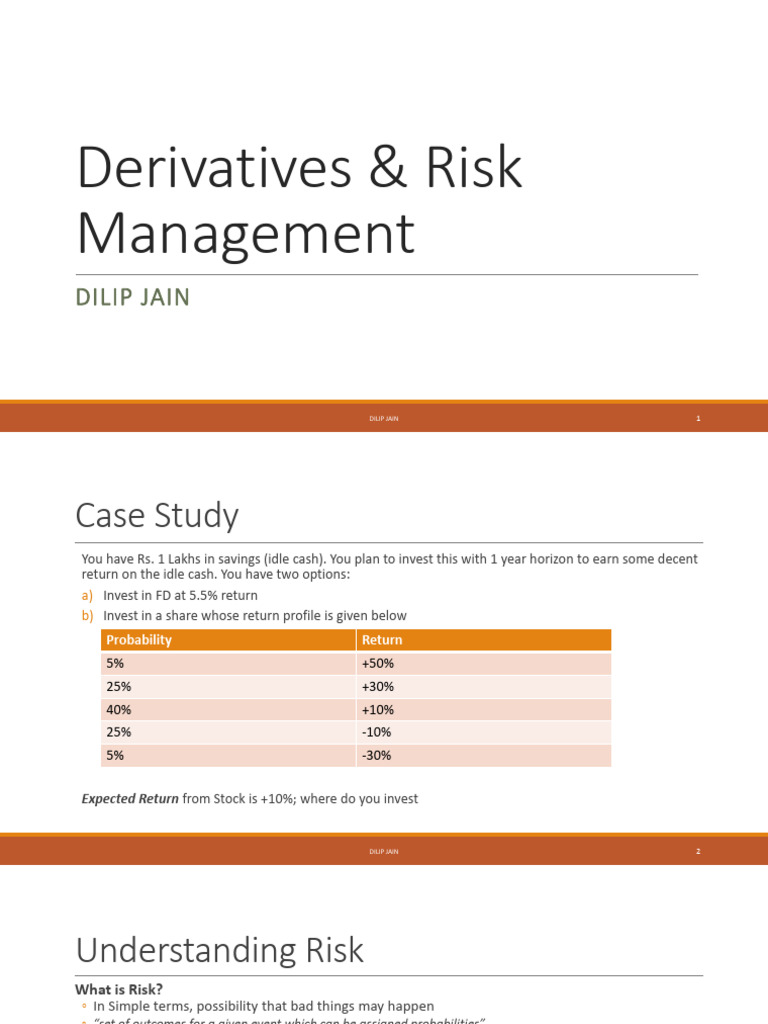 Derivatives Risk Management | PDF | Option (Finance) | Put Option
