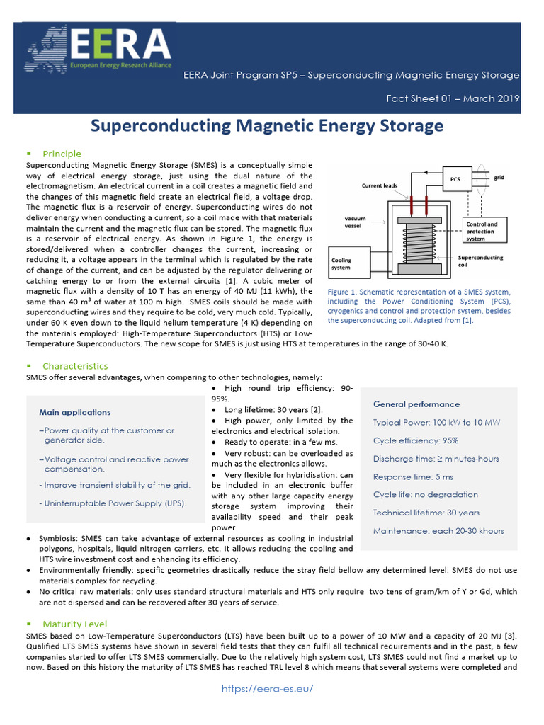 Superconducting Magnetic Energy Storage (SMES) | PDF ...
