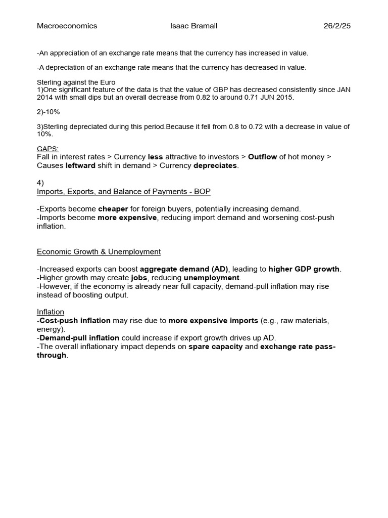 Macro Curent Account Worksheet | PDF