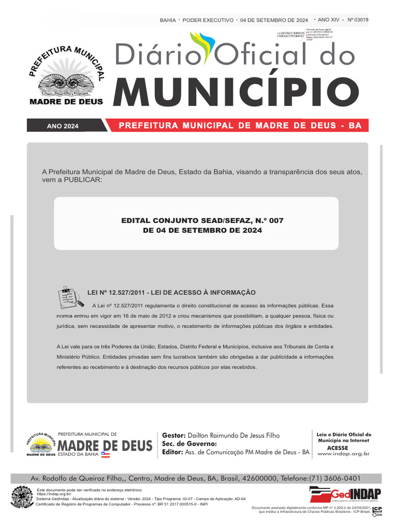 Convocação para Rescisões 2022 - PMMD | PDF | Internet | Brasil