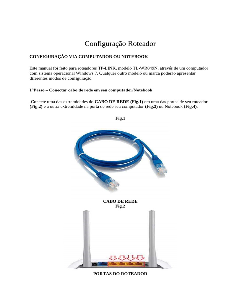 Guia de Configuração do Roteador TP-LINK | PDF | Rede de computadores ...