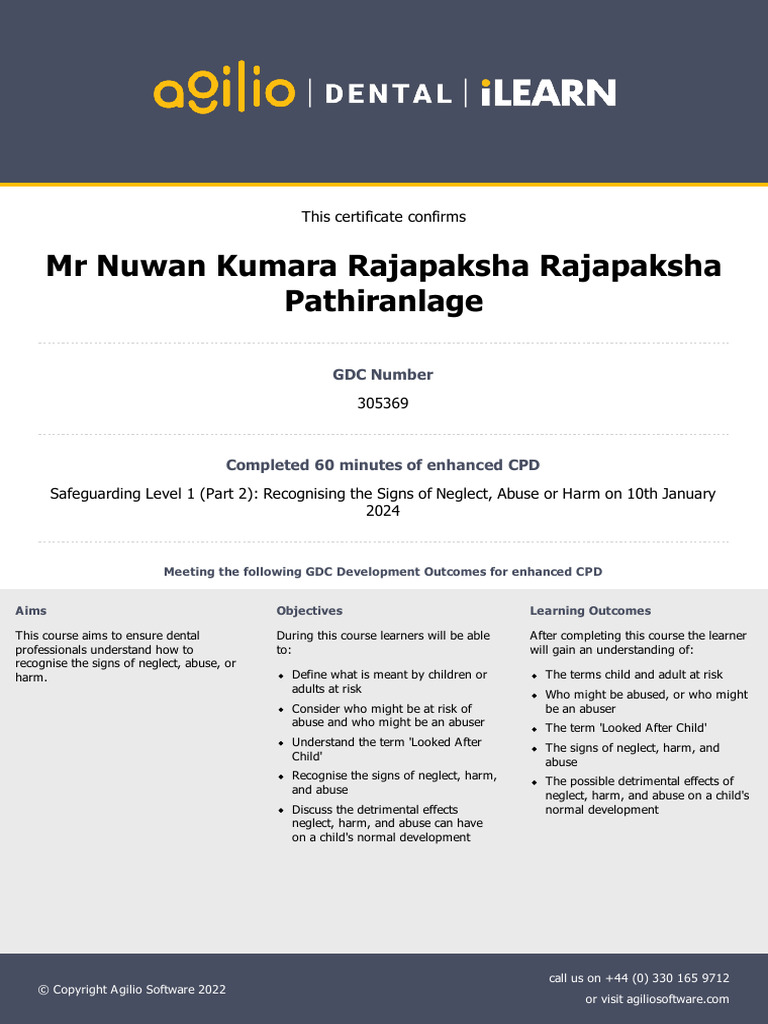 Safeguarding Level 1 (Part 2) - Recognising The Signs of Neglect, Abuse ...