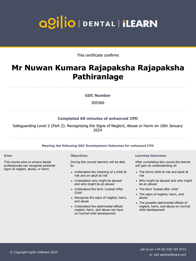 Safeguarding Level 2 (Part 2) - Recognising The Signs of Neglect, Abuse ...