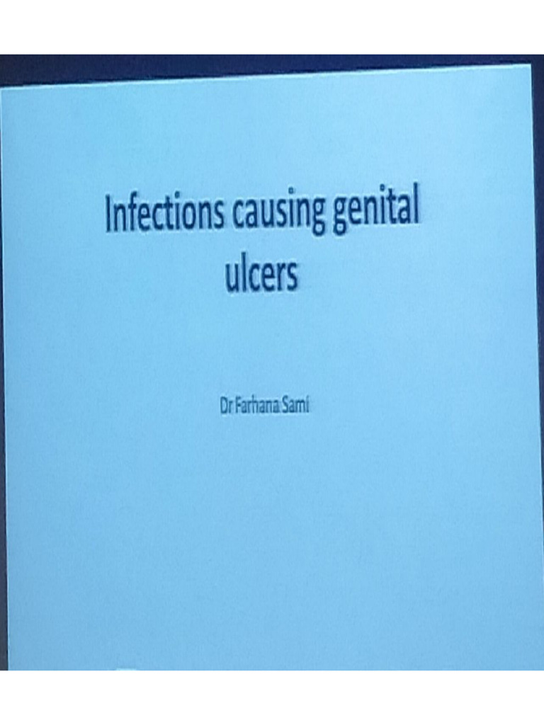 Infections Causing Genital Ulcers | PDF