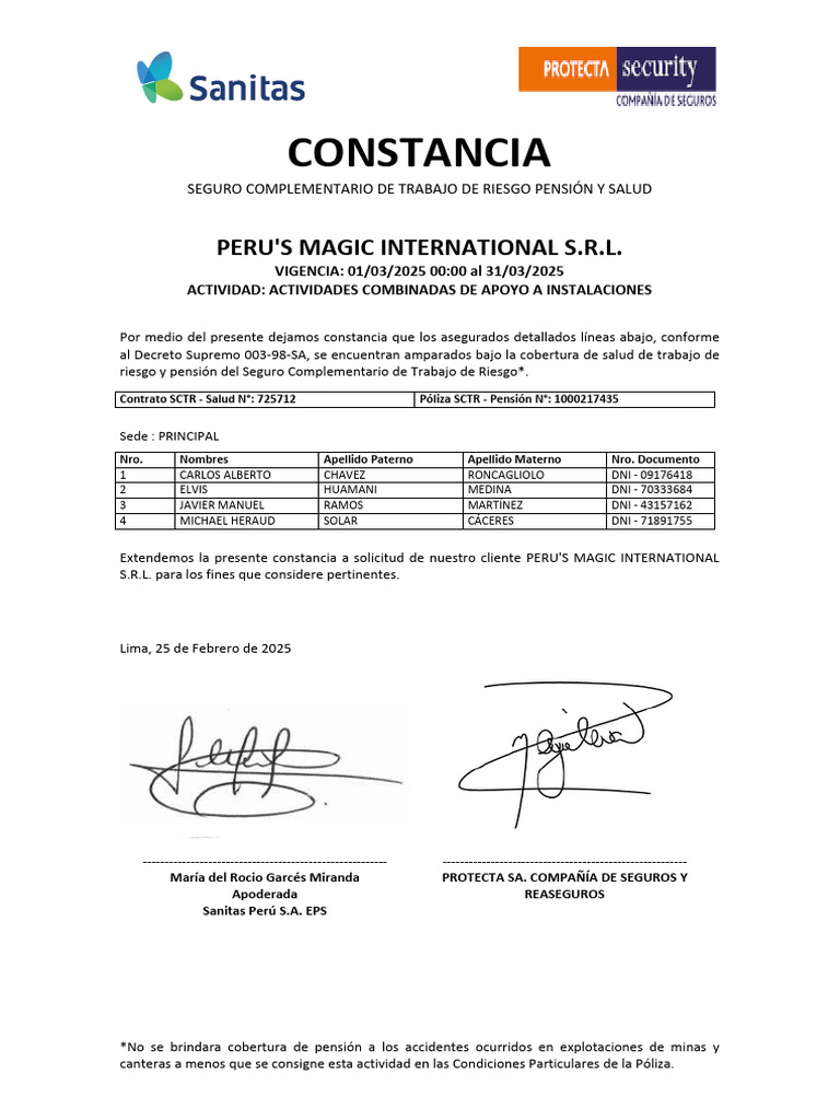 SCTR Marzo Perus Magic | PDF