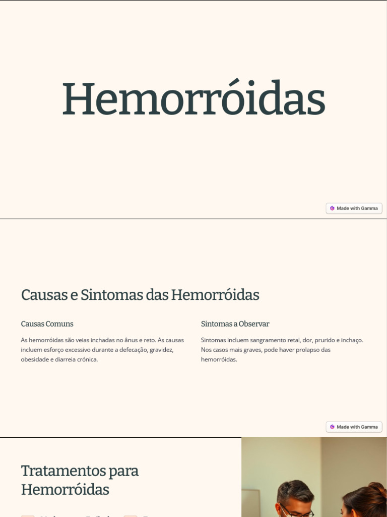 Causas, Sintomas e Tratamentos de Hemorróidas | PDF