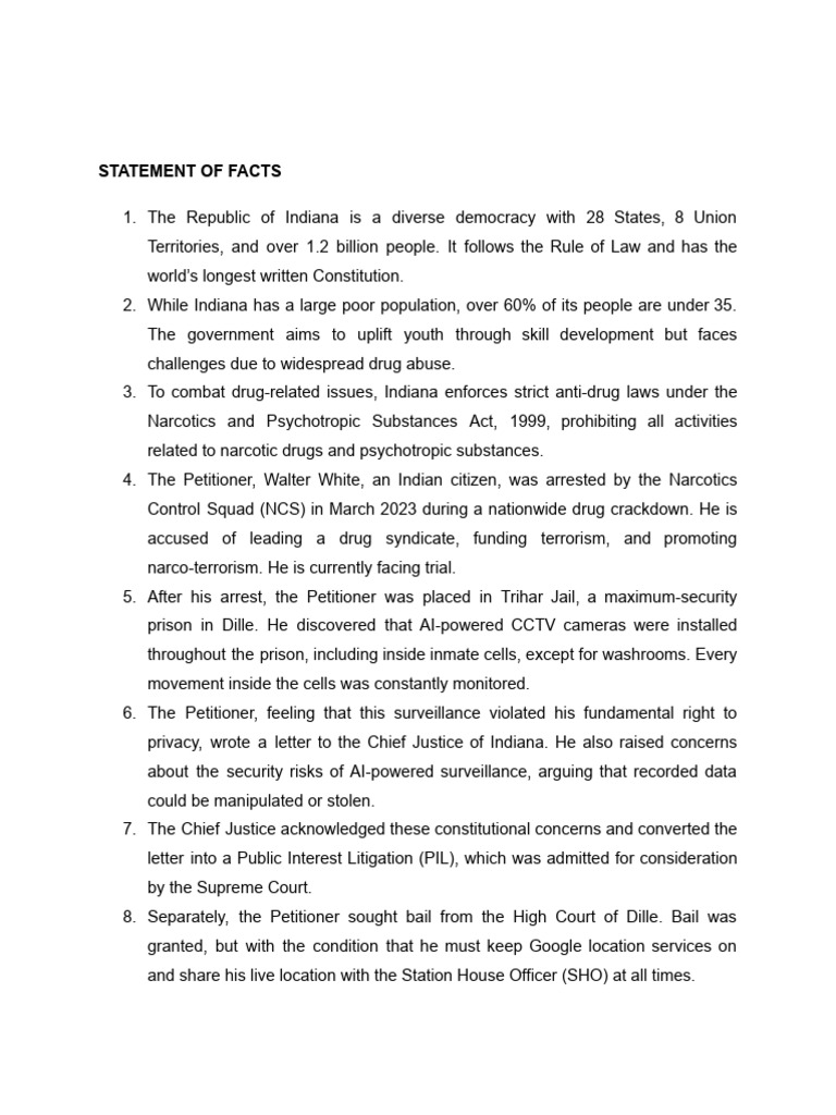 STATEMENT OF FACTS SRM | PDF | Jurisdiction | Supreme Court Of The ...