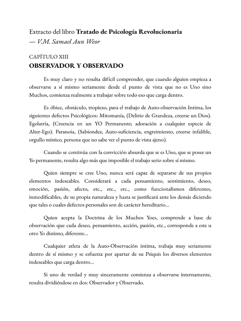 Extracto - OBSERVADOR Y OBSERVADO | PDF | Sicología