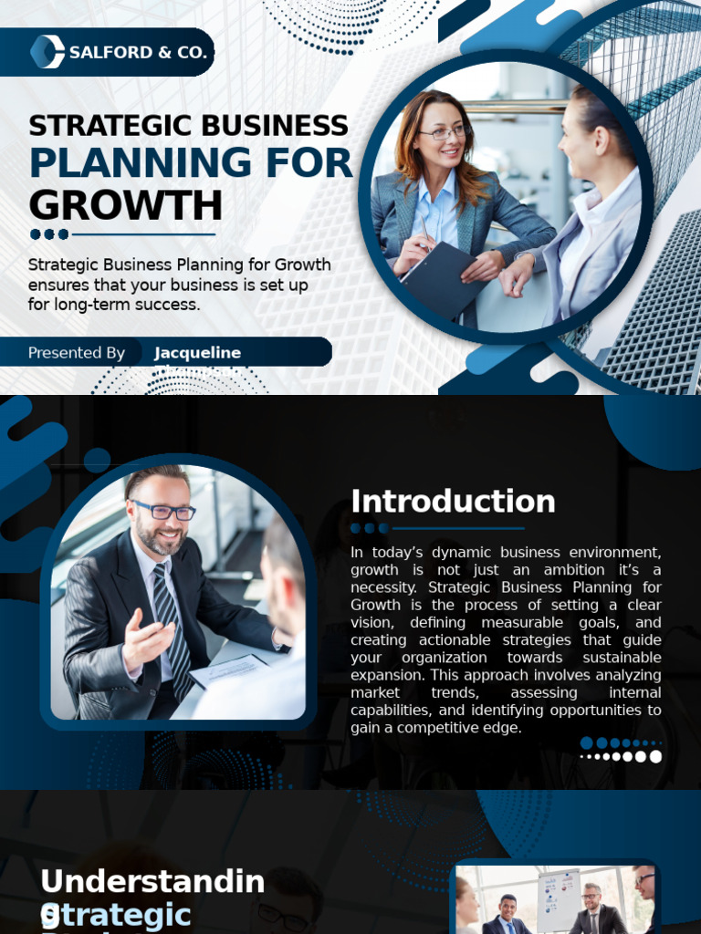 Blue Modern Business Plan Presentation | PDF | Strategic Management ...