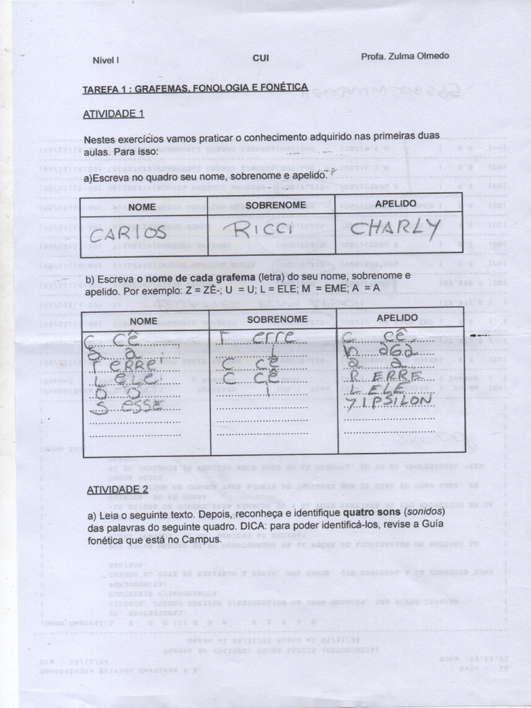 tarefa 1 CARLOS | PDF