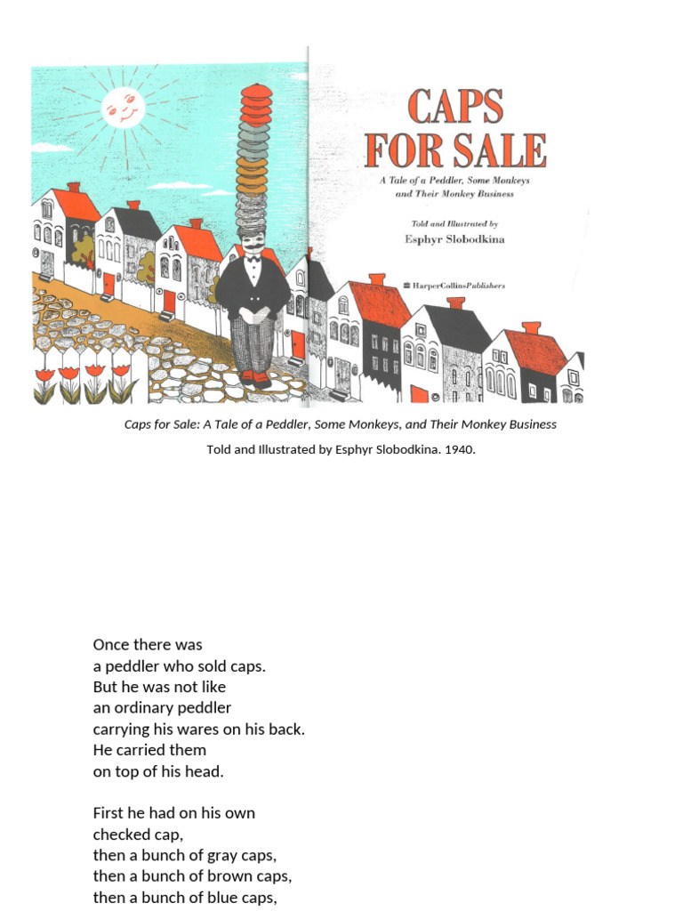 Caps For Sale, Esphyr Slobodkina (1940) | PDF