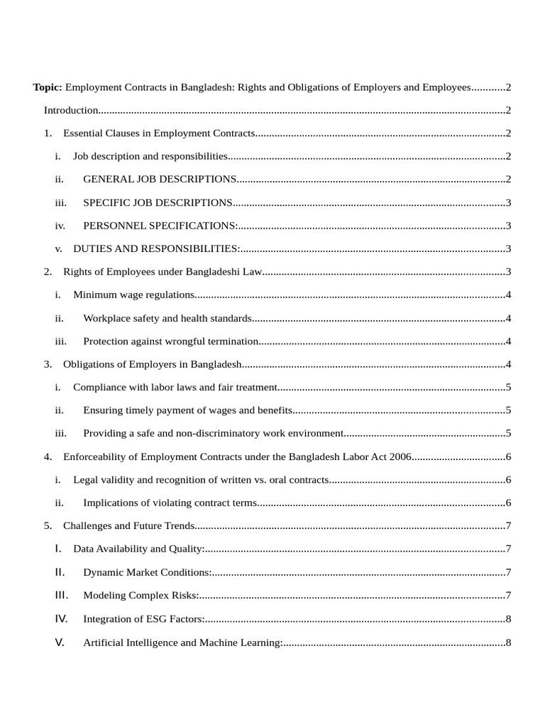 Employer Obligations in Bangladesh | PDF | Employment | Labour Law