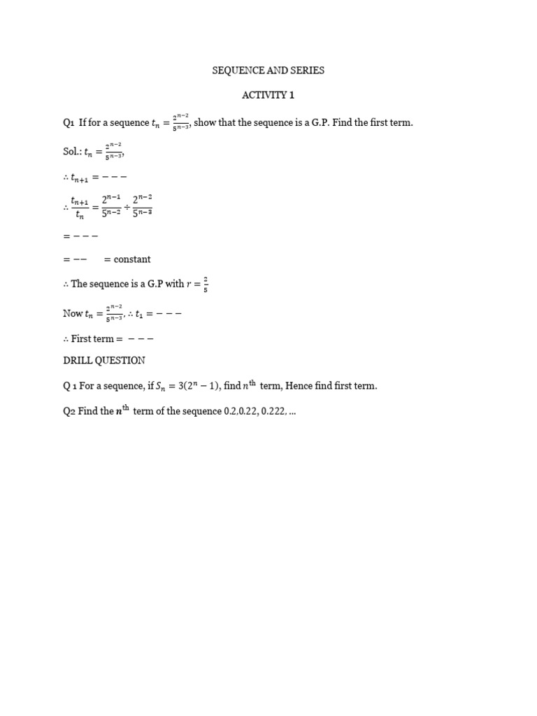 Understanding Sequences and Series Concepts | PDF