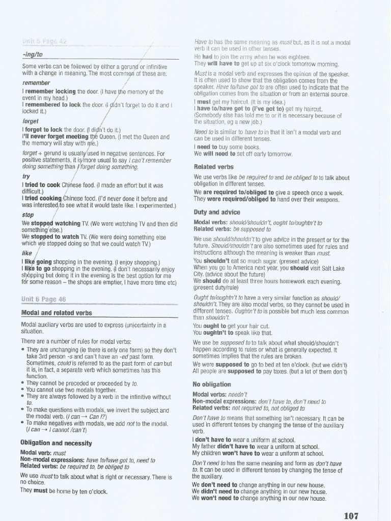 MODALS and Related Verbs | PDF