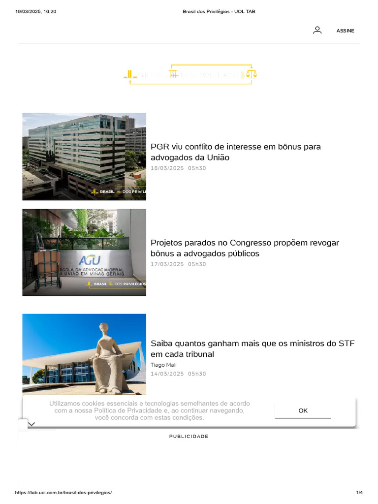 Brasil Dos Privilégios - UOL TAB | PDF | Brasil