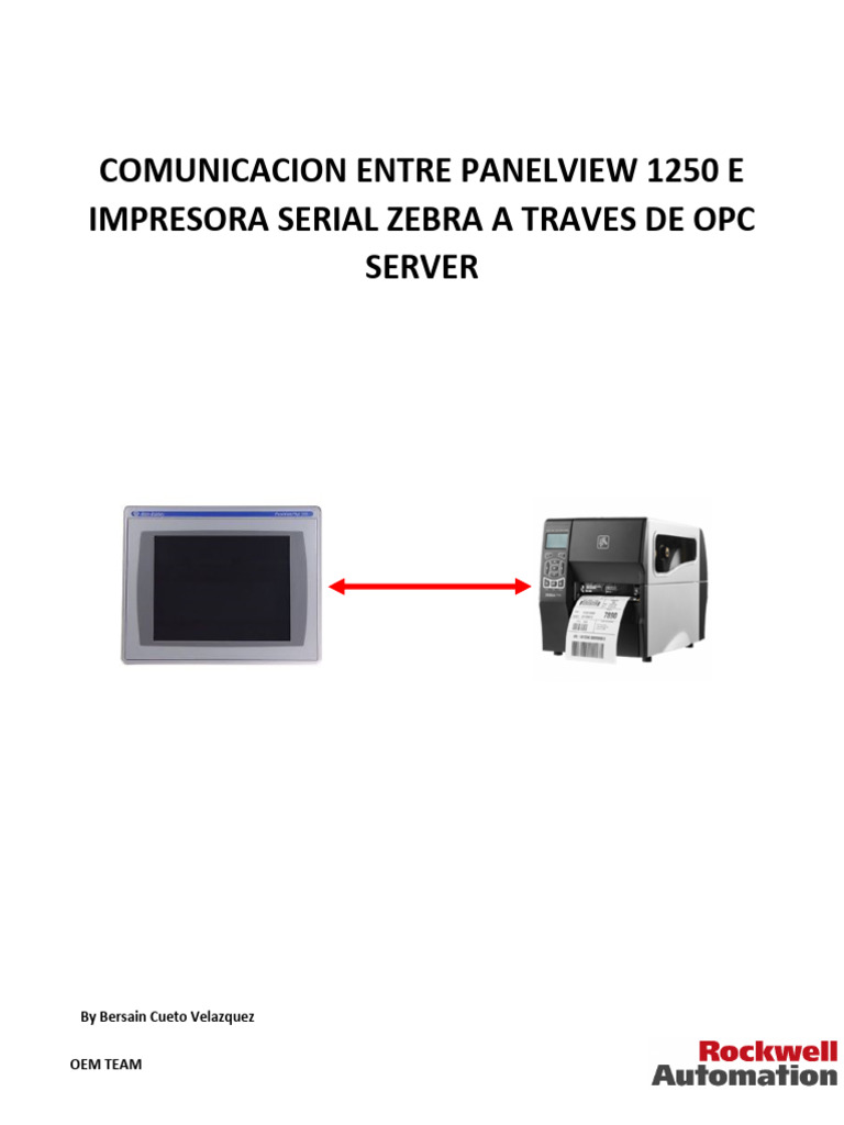 Comunicacion Entre Panelview 1250 e Impresora Serial Zebra A Traves de Opc Server v1.0 | PDF ...