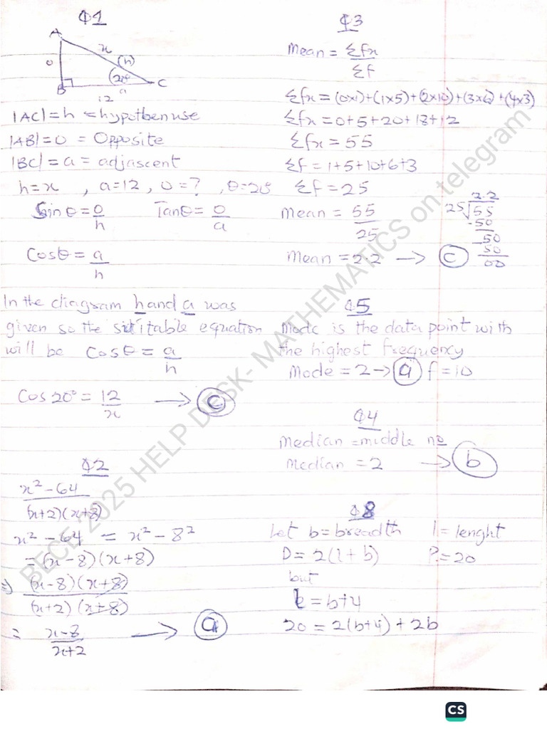 Bece 2025 Mathematics Trials 310125 | PDF