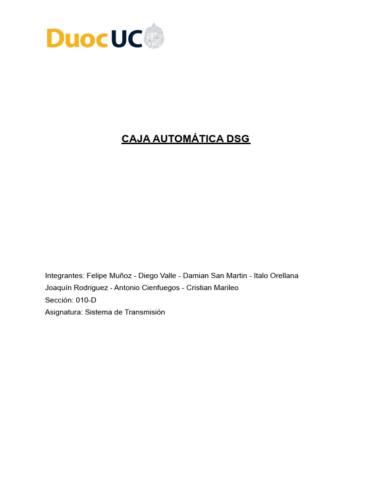 Caja DSG | PDF | Embrague | Engranaje