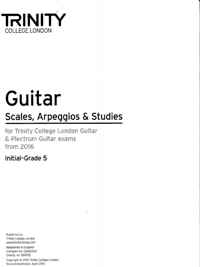 Trinity Guitar Scales, Arpeggios and Studies | PDF