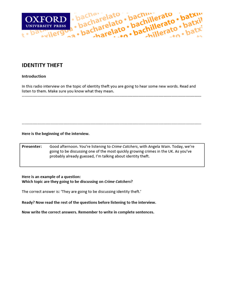 Questions Identity Exam | PDF | Identity Theft | Password