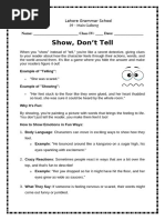 Show, Not Tell: Emotion Phrases Guide | PDF | Body Language | Facial ...