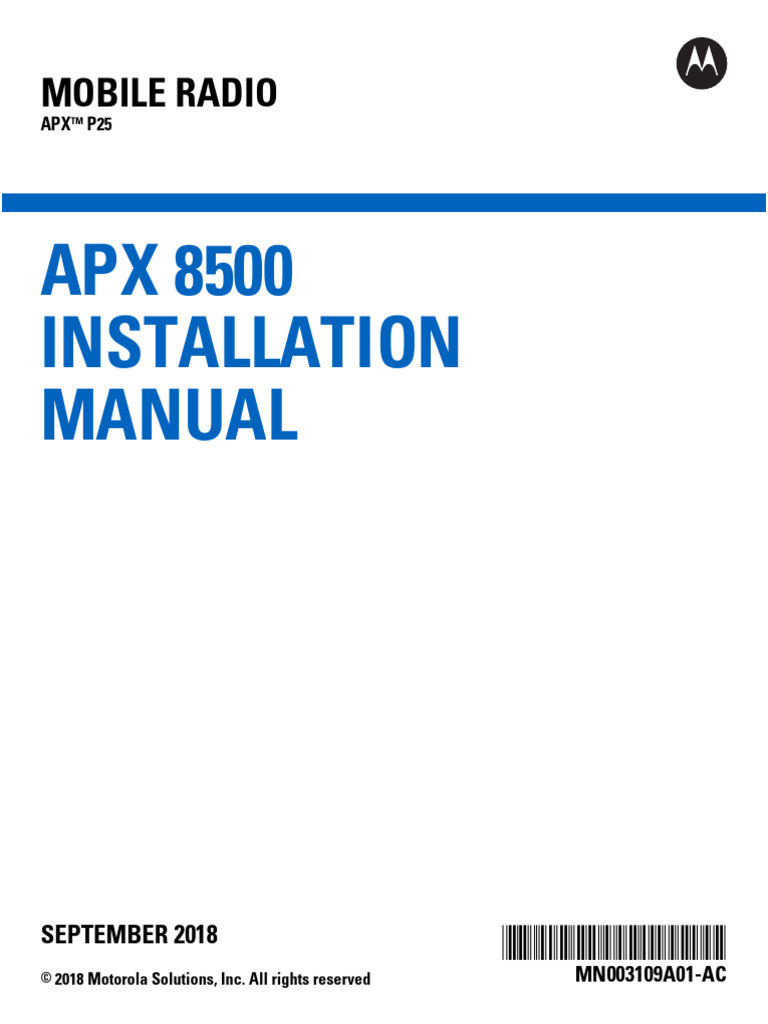 APX 8500 Installation Manual | PDF | Digital Video Recorder | Fuse ...