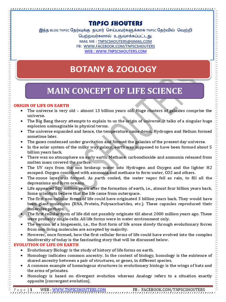 Origin and Evolution of Life on Earth | PDF | Fungus | Bacteria