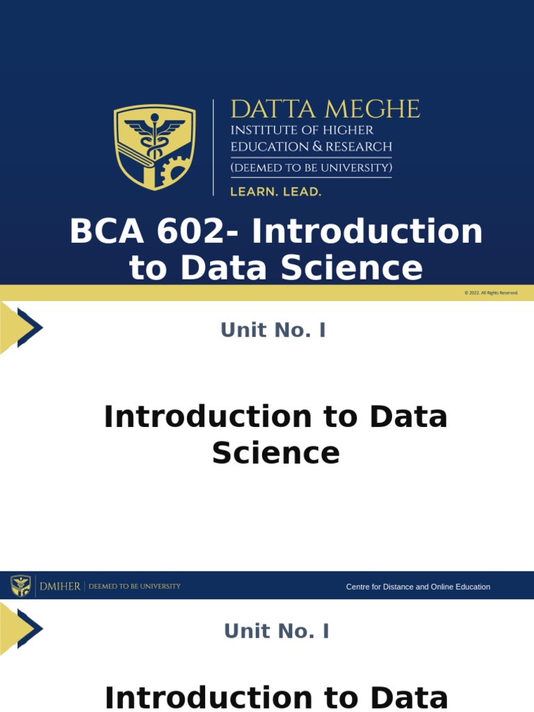 Introduction To Data Science - UNIT-1 (Session-2) - Dr.R.Richards - 09-03-2025 | PDF | Metadata ...