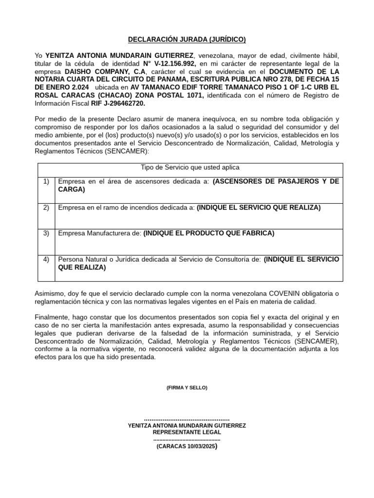 DJ - PARA - EMPRESAS - JURÍDICO para REM ASCENSORES INCENDIO Y ...