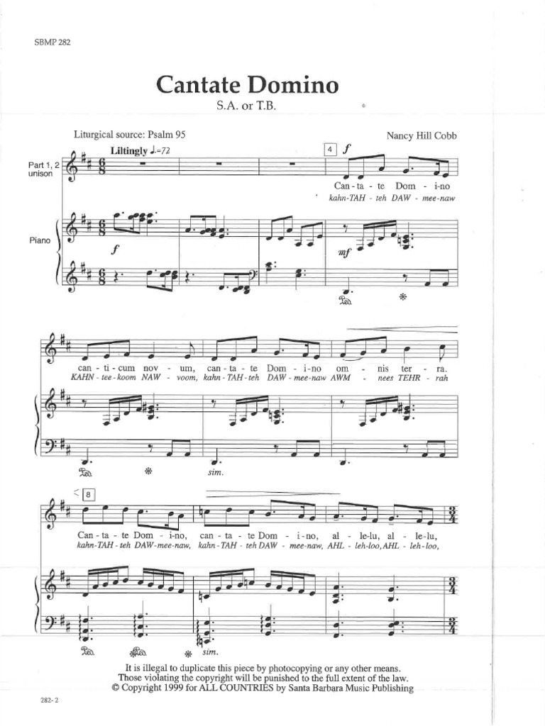 Cantate Domino - Nancy Hill | PDF
