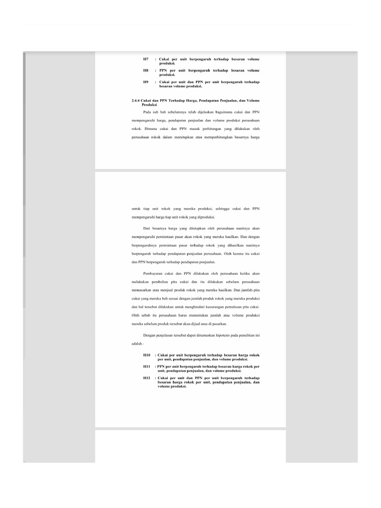Pengaruh Pengenaan Pajak Pertambahan Nilai Dan Cukai Rokok Terhadap ...