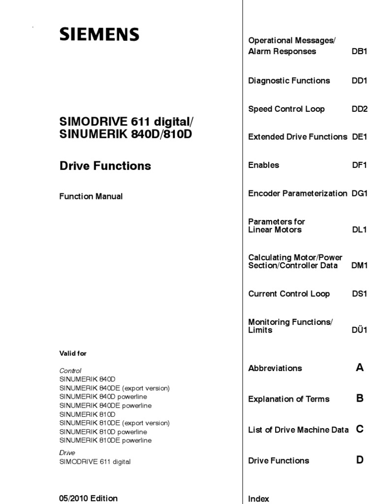 Siemens Simodrive 611 Universal Digital | PDF | Documentation | Low ...