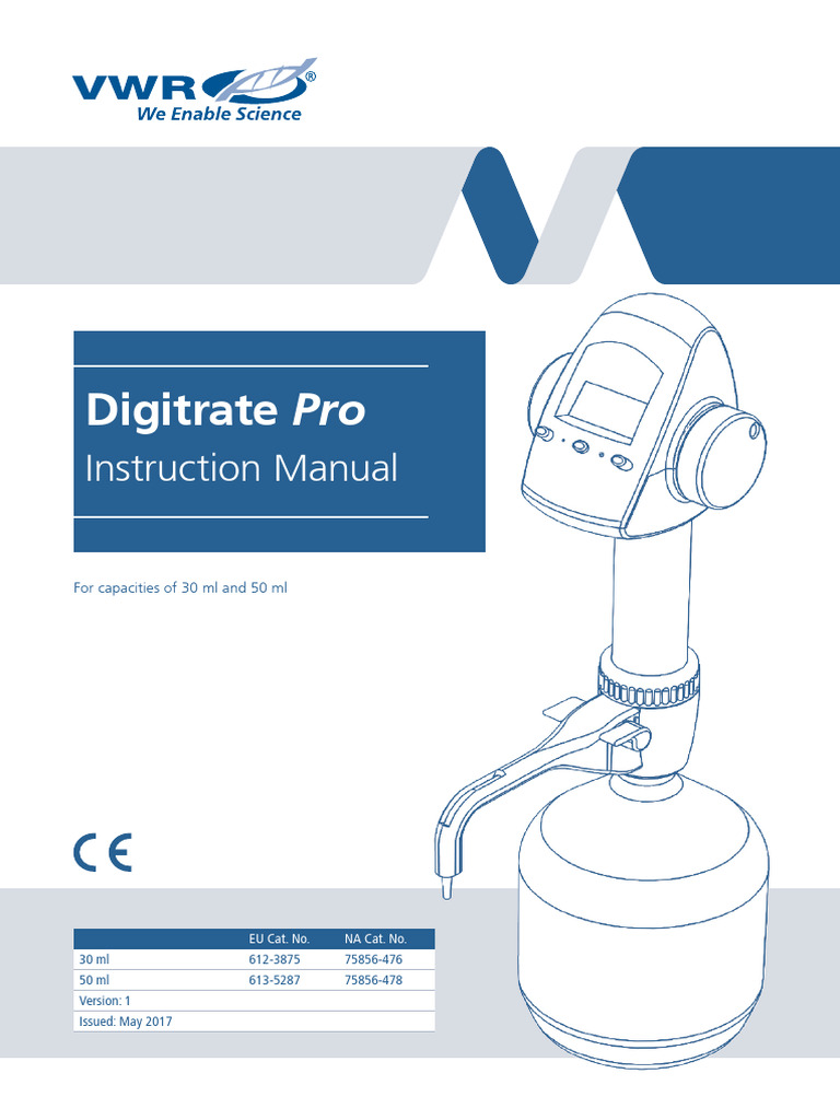 Manual VWR Digitrate Pro 090617 | PDF | Valve | Sterilization ...