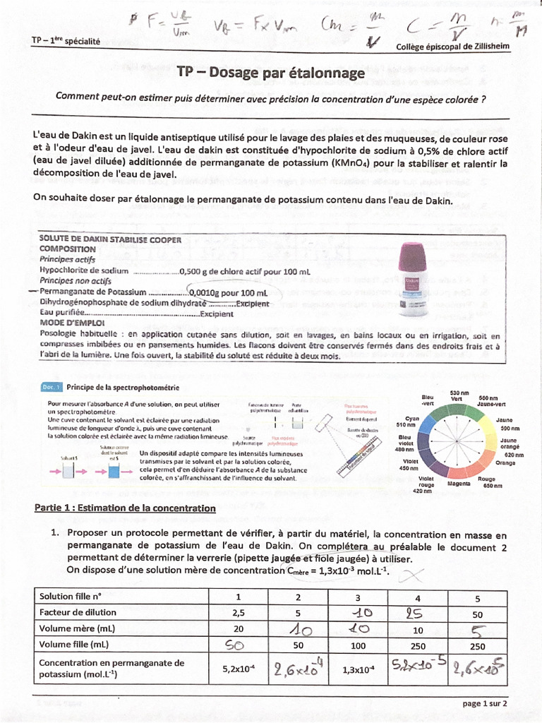 4 Dosage Par Étalonnage | PDF