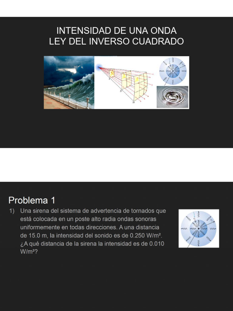 2 - PPT Intensidad de Onda - Ley Del Inverso Cuadrado - 2023 | PDF